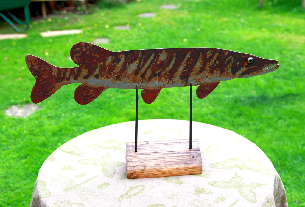 Metal Sculpture (Pike) right facing - Tony Ladd Art